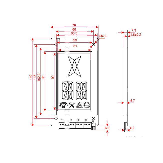 Elevator Board Floor Lcd Segment Driver Components Binary 7 Segment Display Board