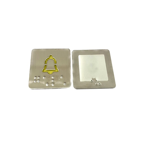 Stainless Steel Elevator Button Faceplate with Multi-language Support